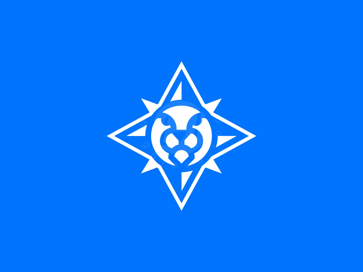 Creative Compass Lion Mark Logo - HighLogo
