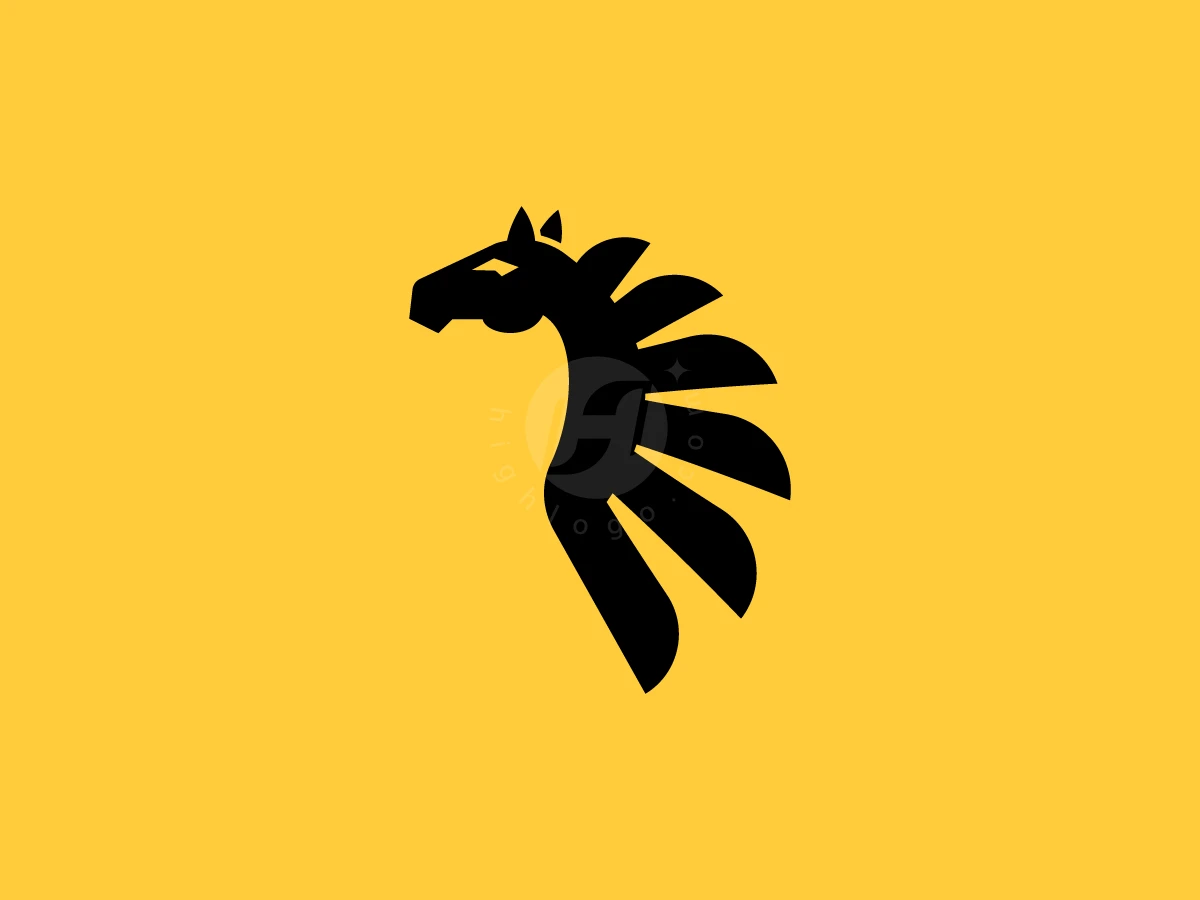 Dynamic Horse Stylized Logo - HighLogo