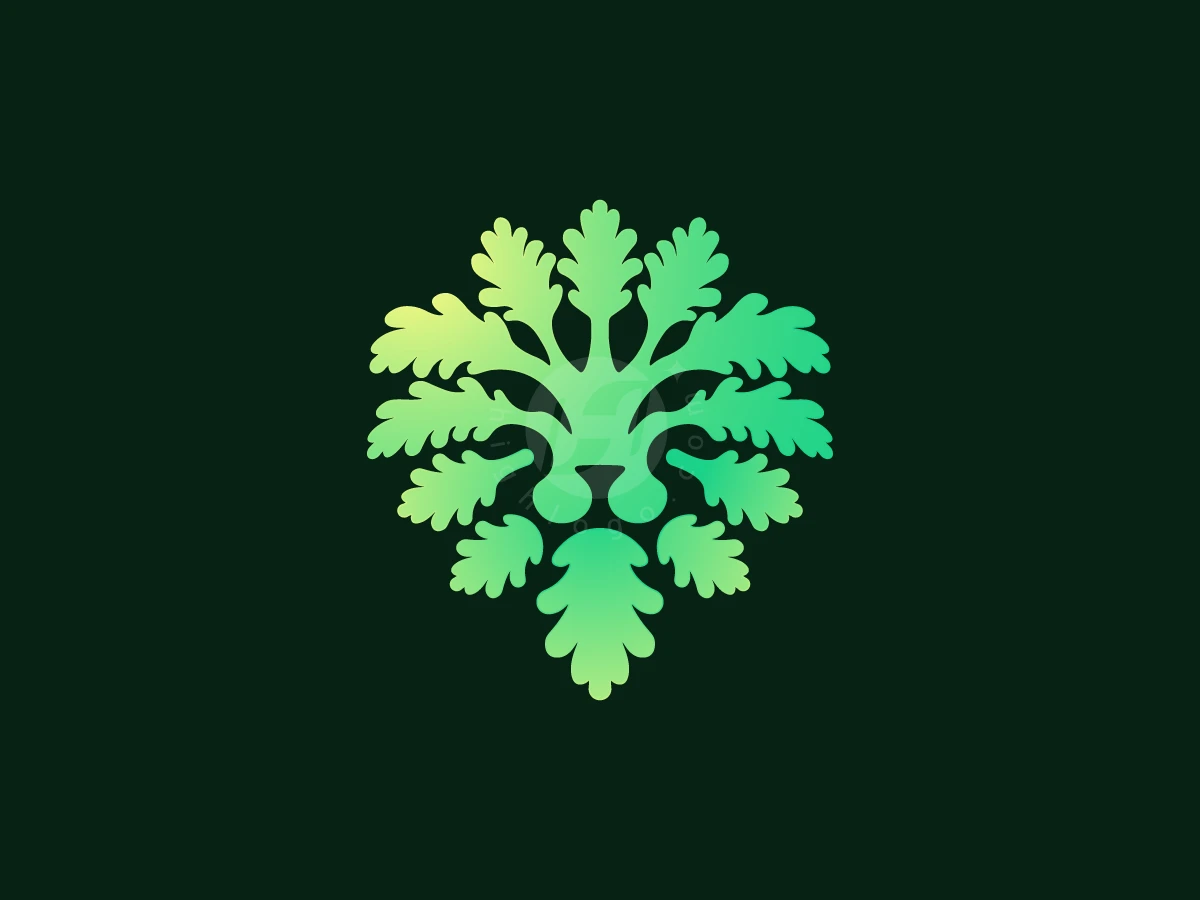 Lion Oak Leaf Crest Logo - HighLogo