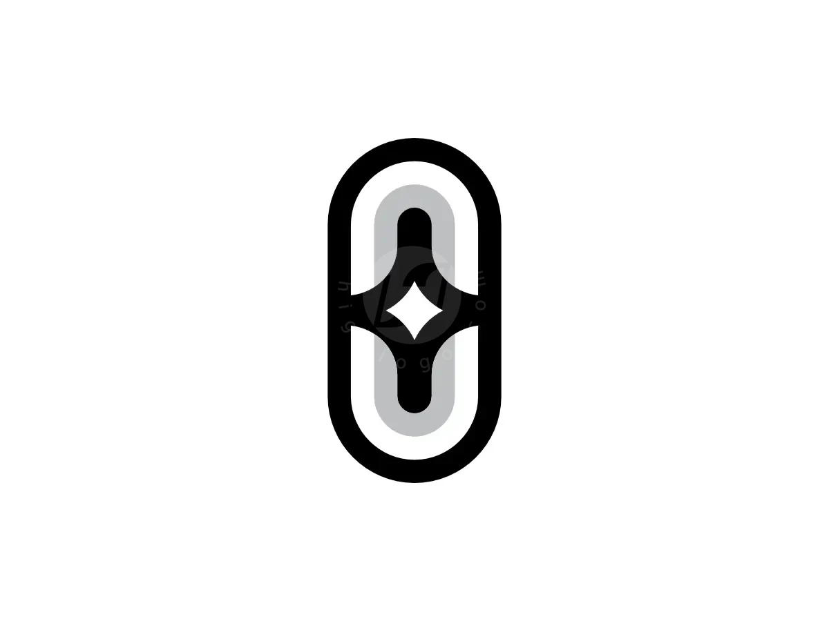 Letter O Nu Un Star Monogram Logo - HighLogo