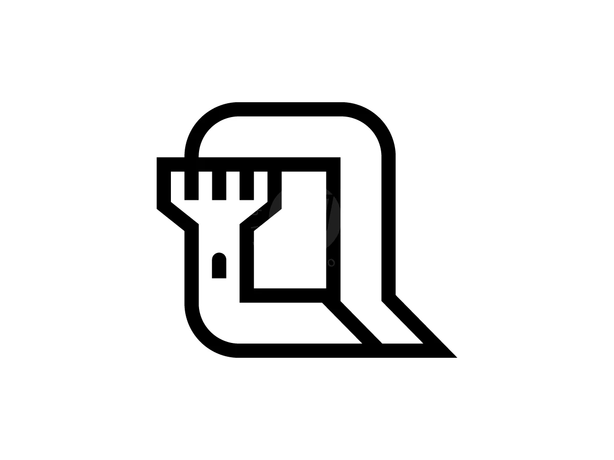 Letter Q Castle Logo With A Modern Look - HighLogo