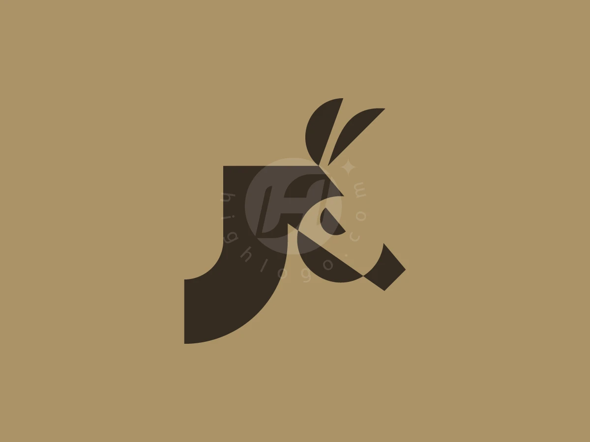 Antique Brown Horse Mark Logo - HighLogo